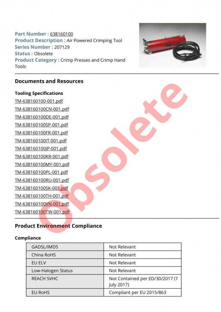 638160100 tooling document page 1