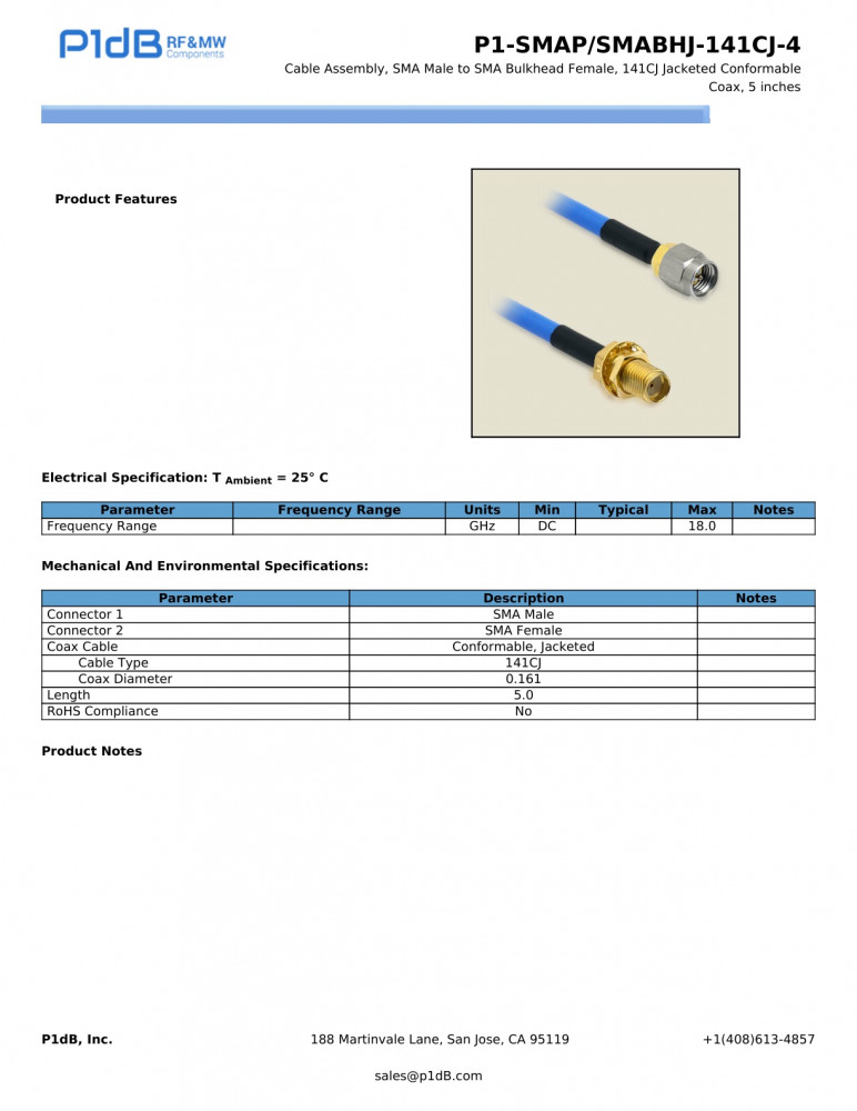 P1-SMAP/SMABHJ-141CJ-4 product documentation image