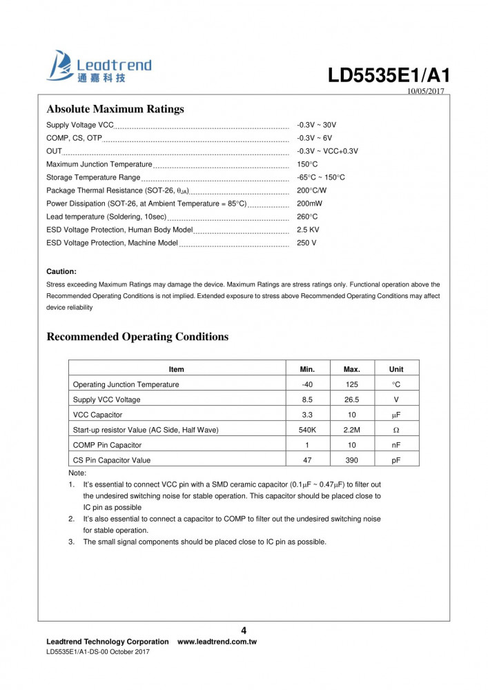 LD5535A1 datasheet page 4
