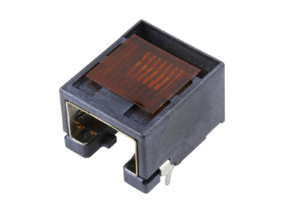 Modular Jack, Right-Angle, True Surface Mount, 8/8, Shielded, Reel