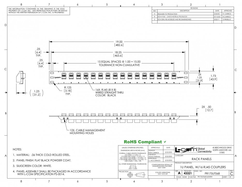 PR175UT568 technical document page