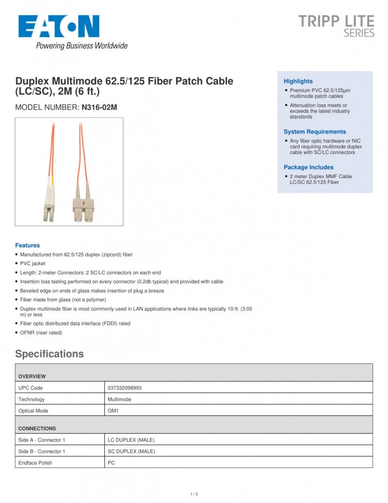 N316-02M technical document page 1