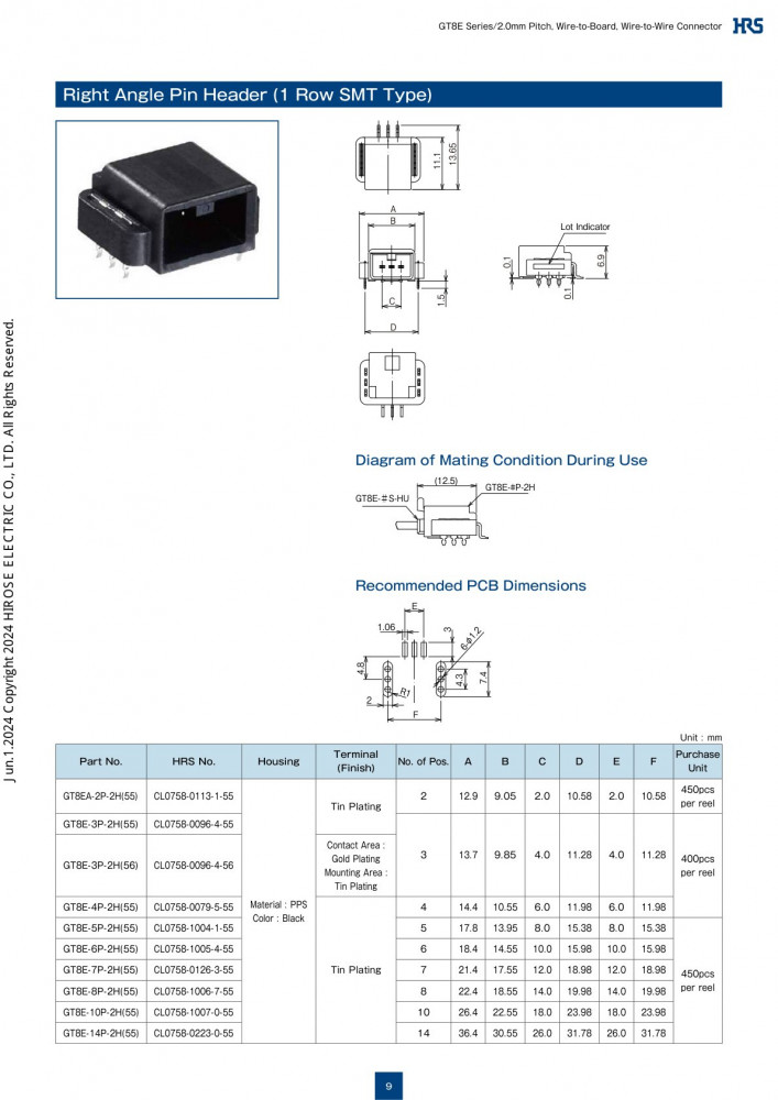 HRS GT8E series document page 9