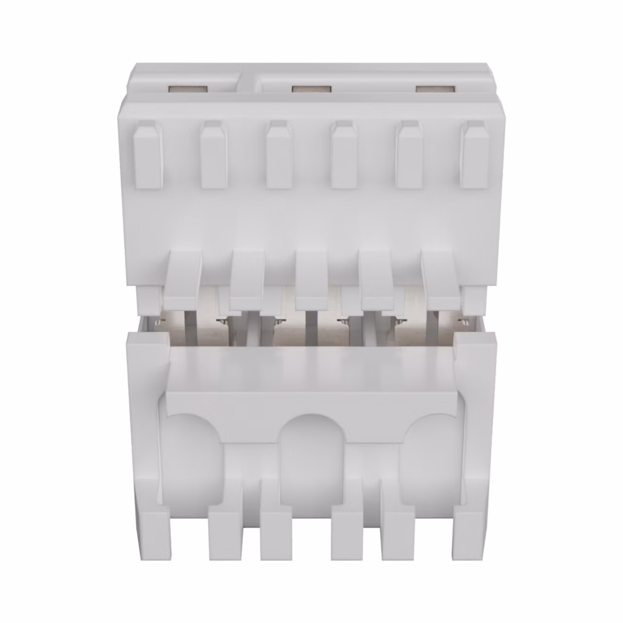 Appli-Mate RAST Power IDT Housing, 5.00mm Pitch, Direct/Indirect, Female, 3 Circuits, Fully Coded, Polarizing Rib Between Circuits 1 and 2, Open End Walls, Red Color Stripe for sale