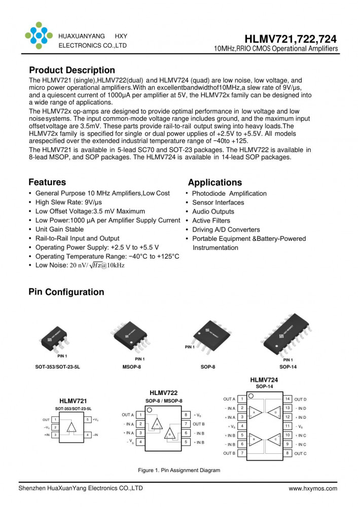 HLMV722IDGKR datasheet page 1