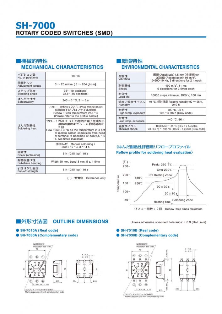 Nidec SH-7070MC datasheet page 3