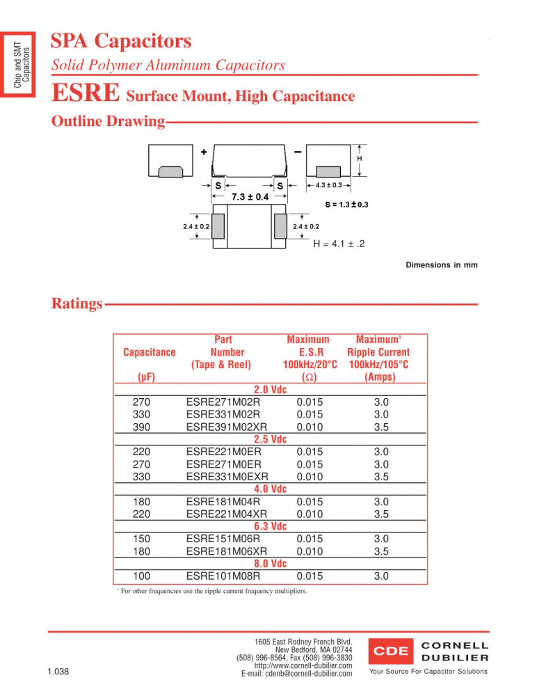 CDE SPA capacitor datasheet page 4