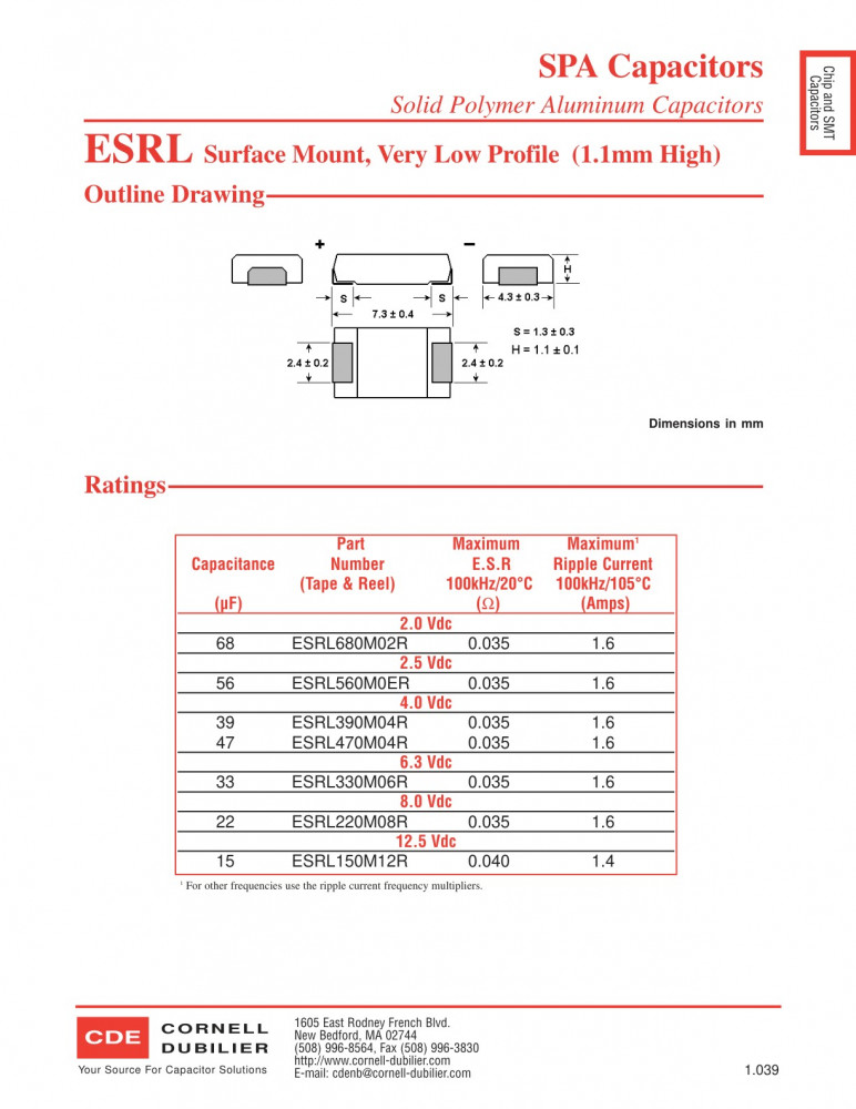 CDE SPA capacitor datasheet page 5