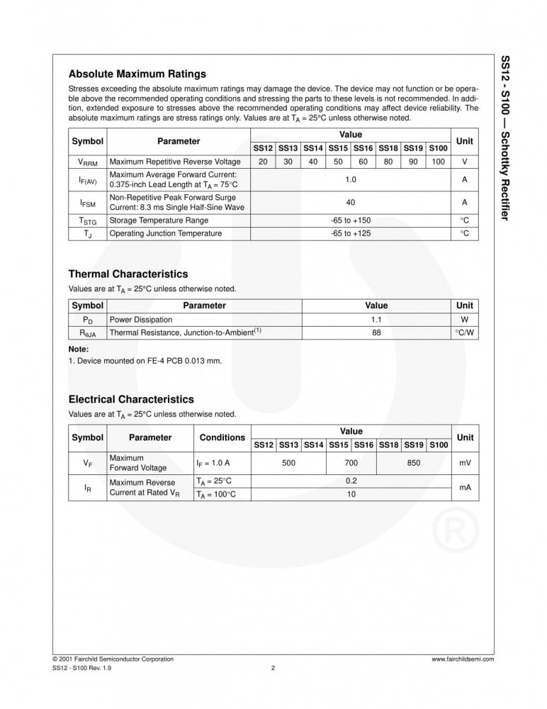 SS14 datasheet page 3