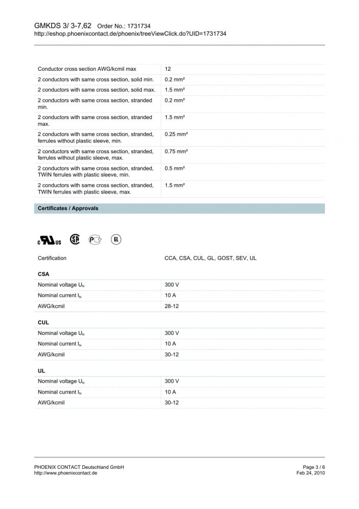 Phoenix Contact 1731734 technical document page 3