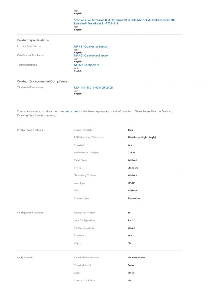 TE Connectivity 1761482-1 technical document page 2