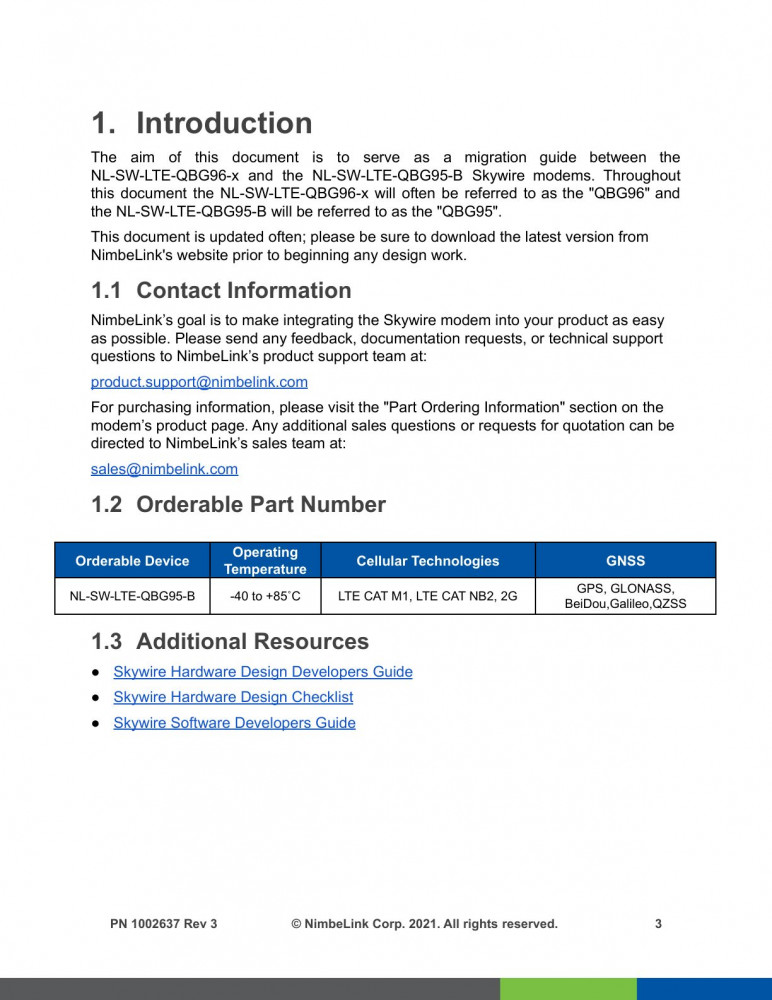 NL-SW-LTE-QBG96 technical document page 3