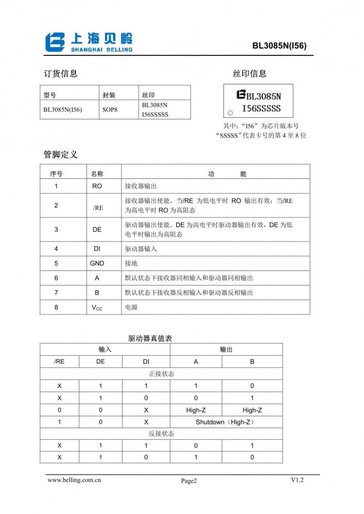 BL3085N(I56) datasheet page 2