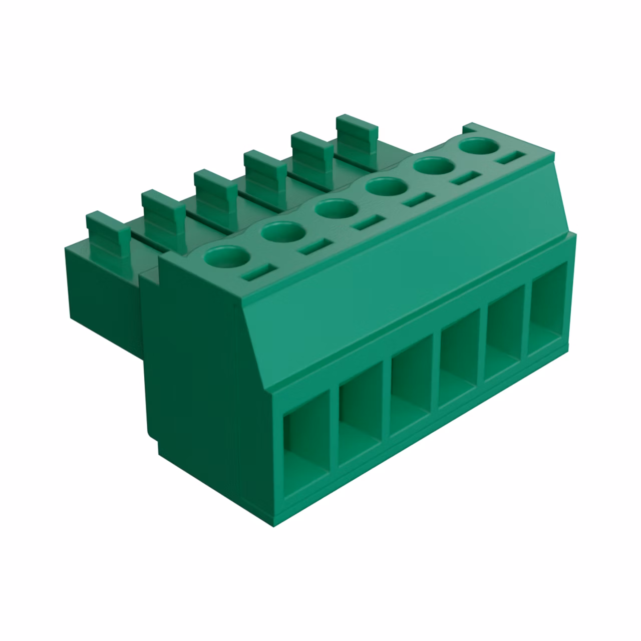 3.50mm Pitch Eurostyle Horizontal Plug, Green Housing, 6 Circuits for sale