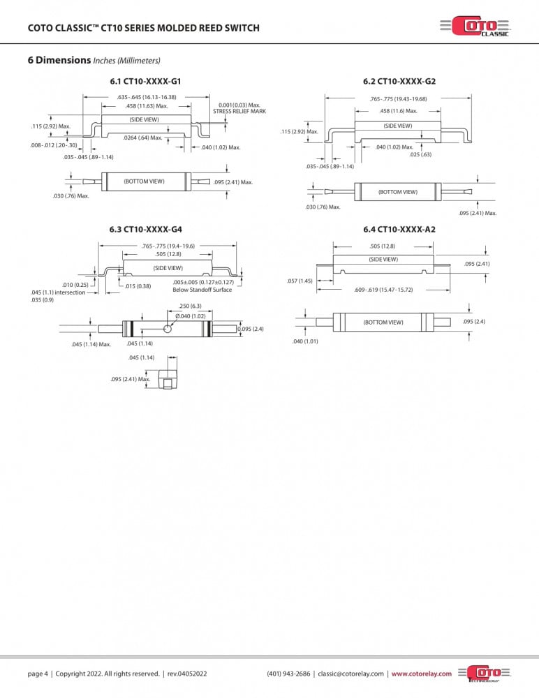 COTO CT10 datasheet page 4