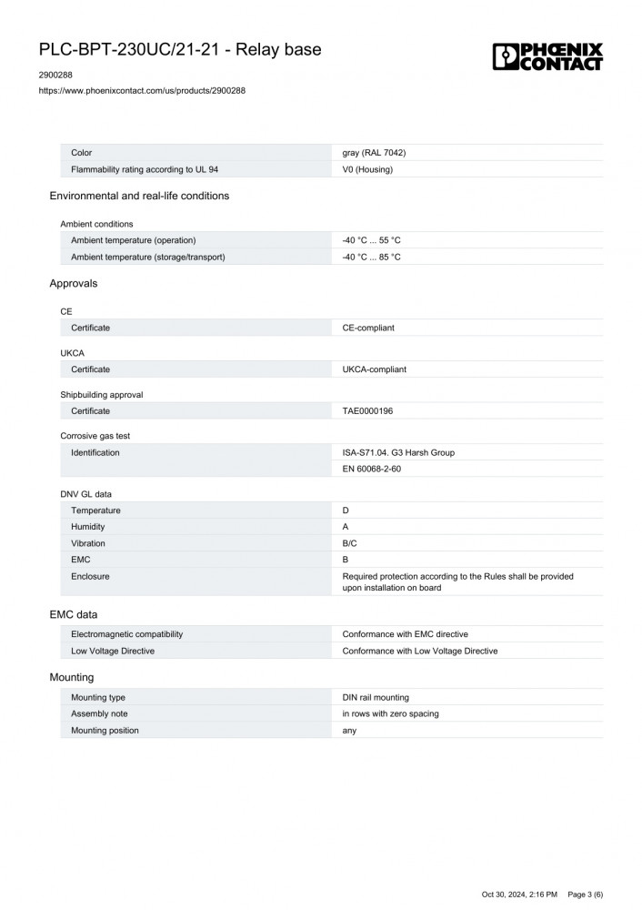 Phoenix Contact 2900288 technical document page 3