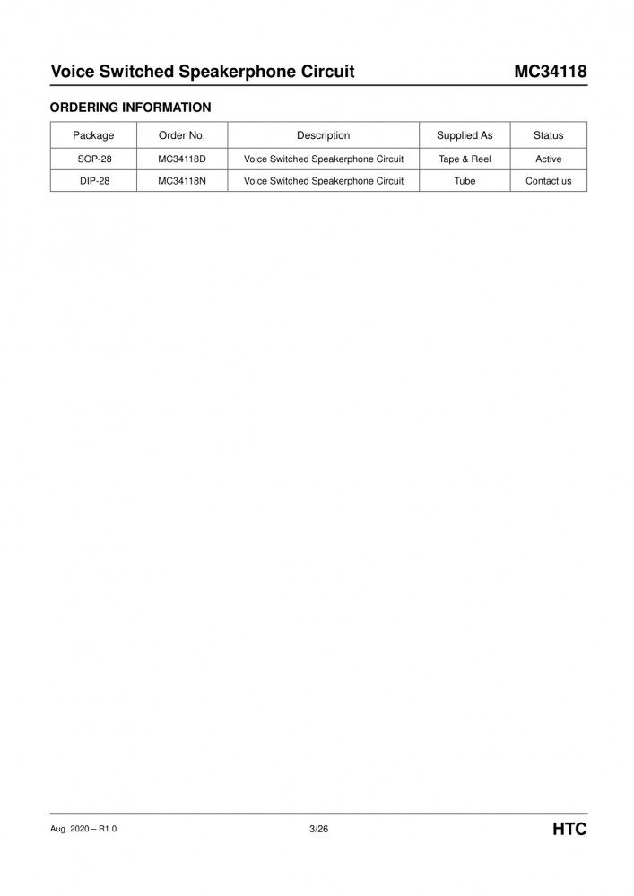 MC34118D datasheet page 3