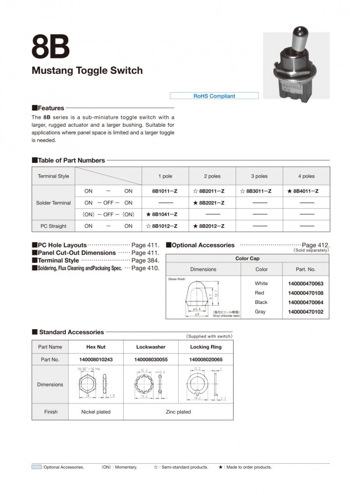 8B switching functions and connections