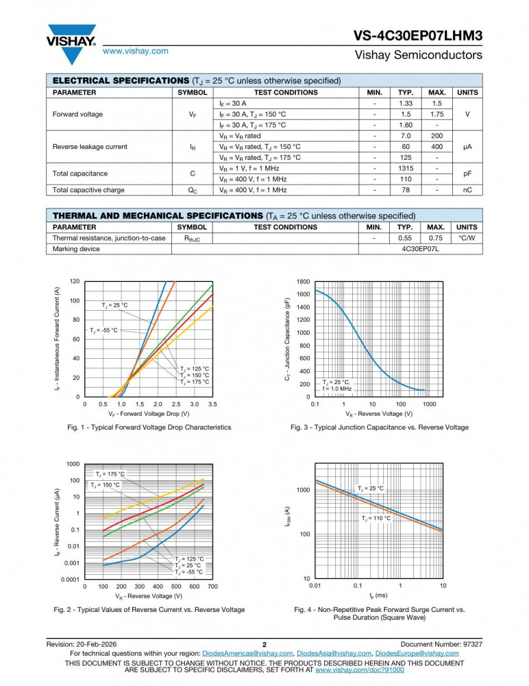 VS-4C30EP07LHM3 datasheet page 2 preview