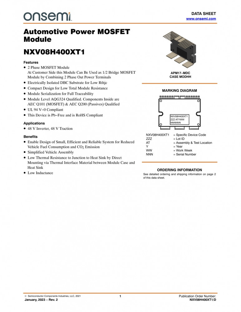 NXV08H400XT1 datasheet page 1