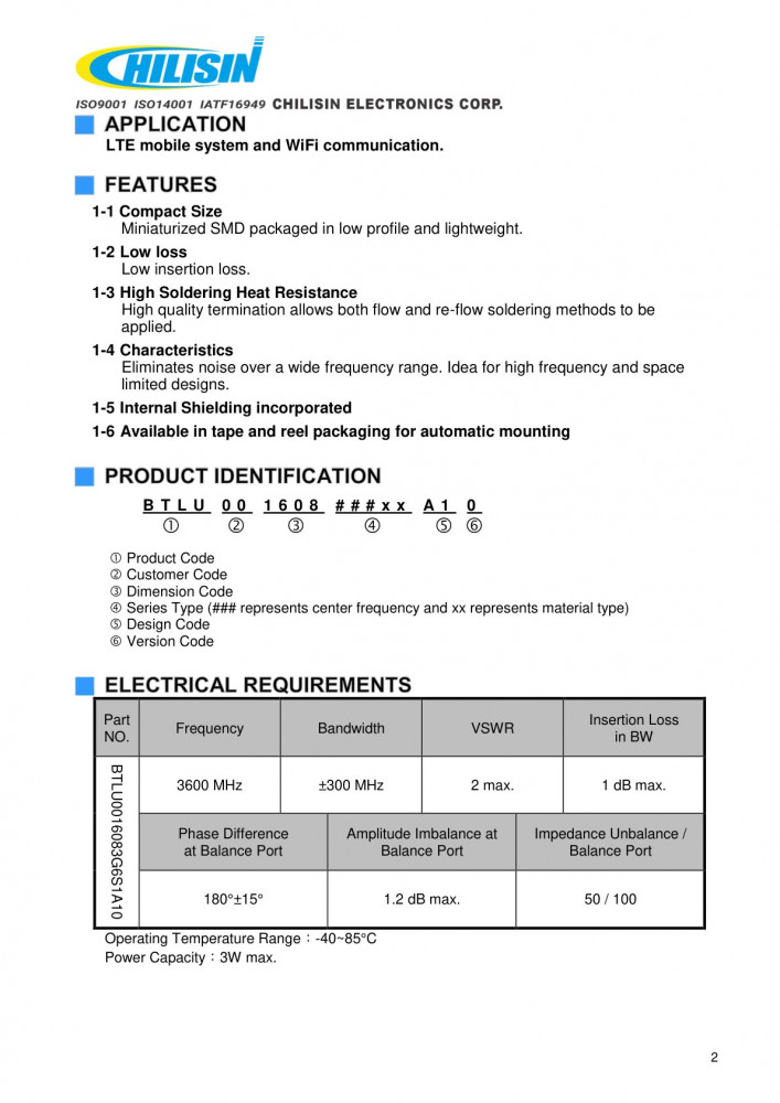 BTLU0016083G6S1A10 datasheet page 2