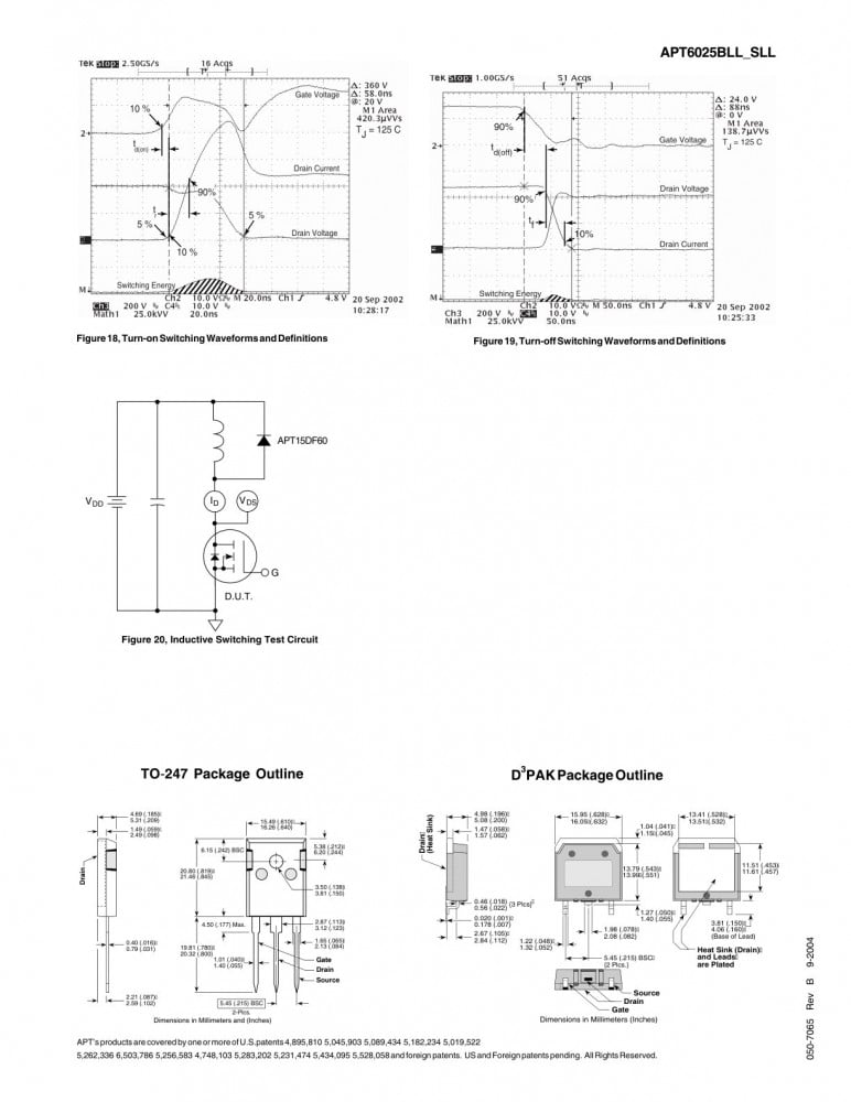 APT6025BLLG datasheet page 5