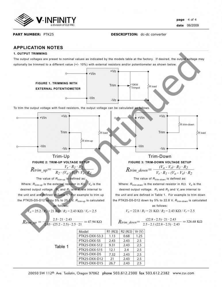 PTK25 datasheet page 4