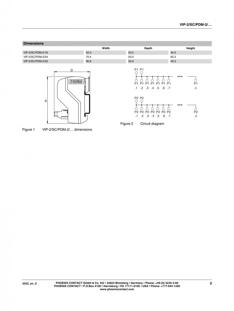 VARIOFACE Professional product datasheet page 3