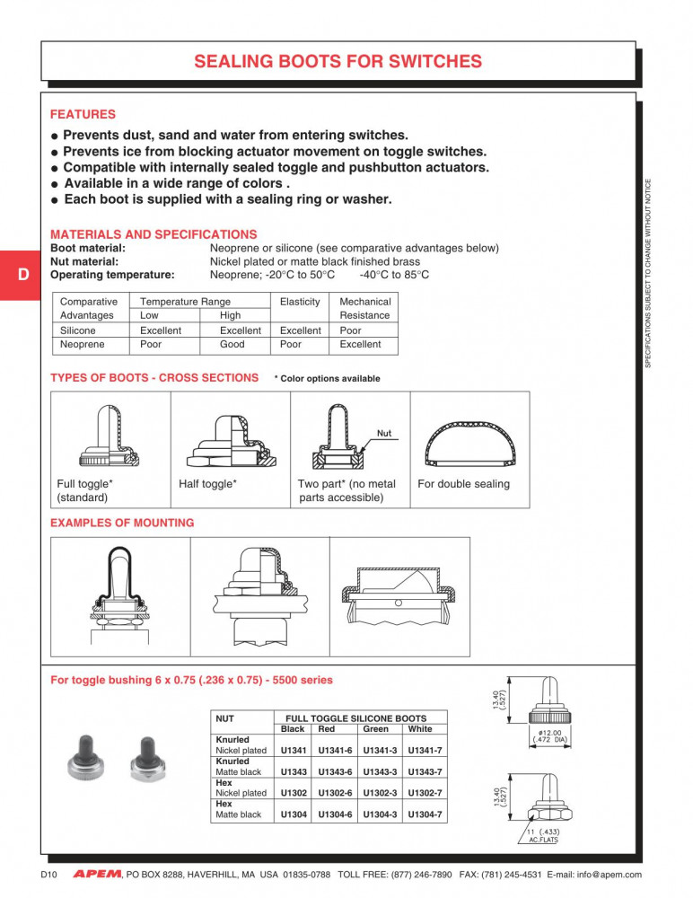 APEM catalog page 10