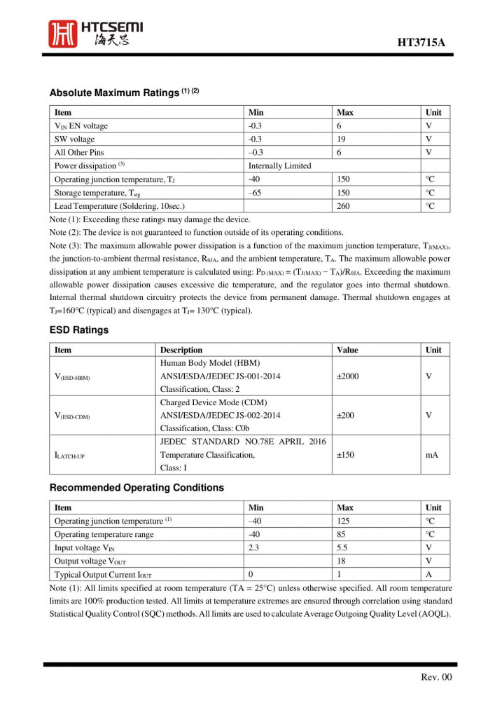 HT3715ARTZ datasheet page 3