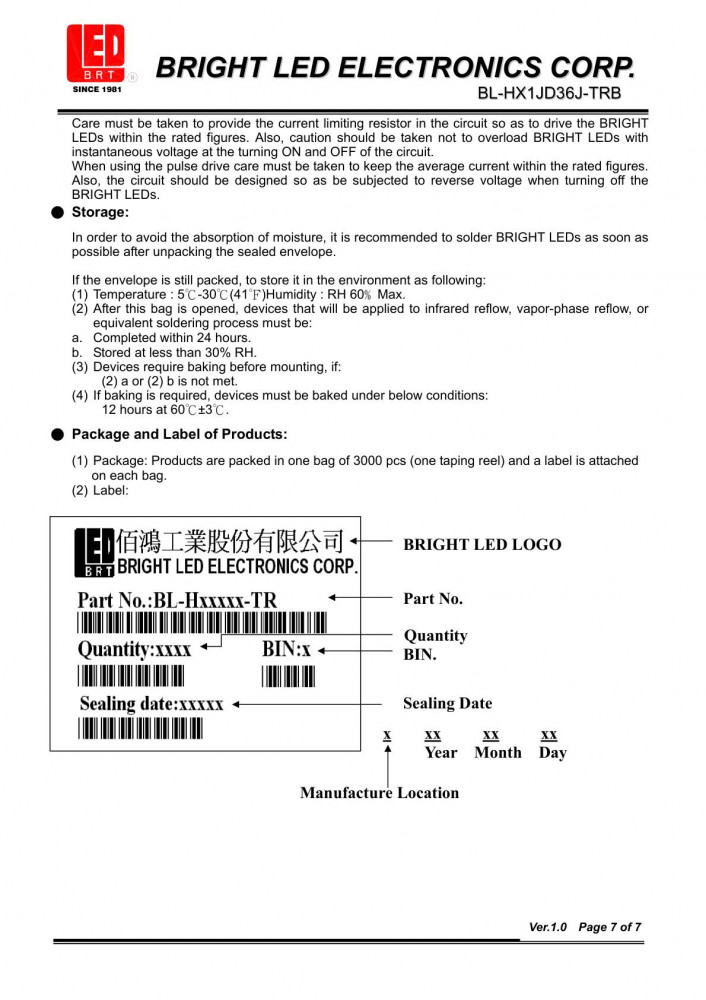 BL-HX1JD36J-TRB datasheet page 7