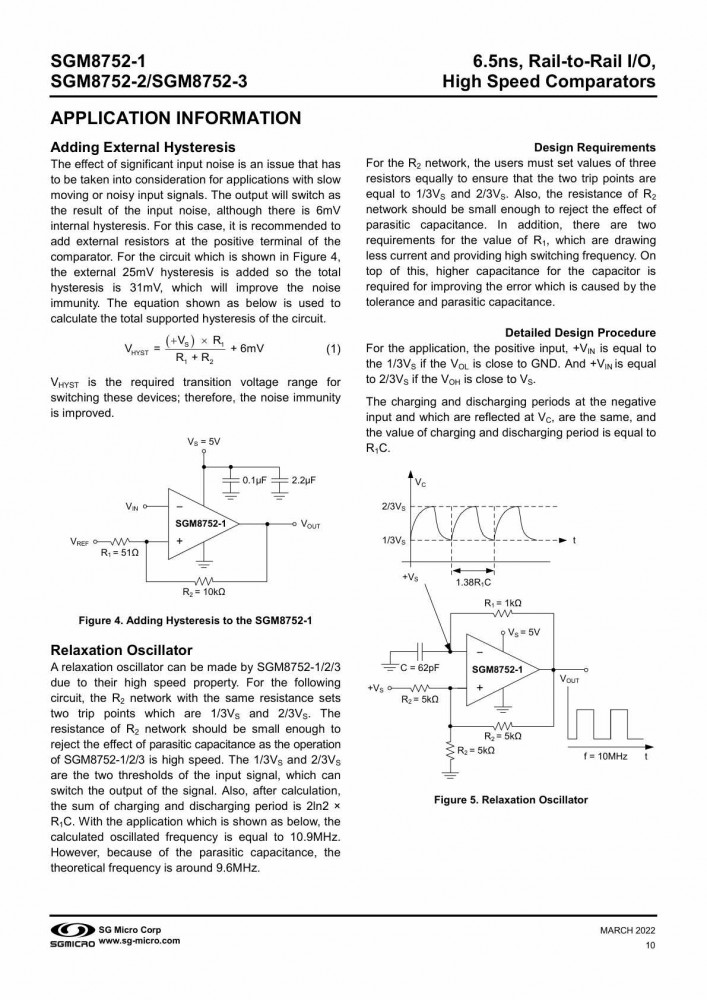 SGM8752-1 datasheet preview, page 10