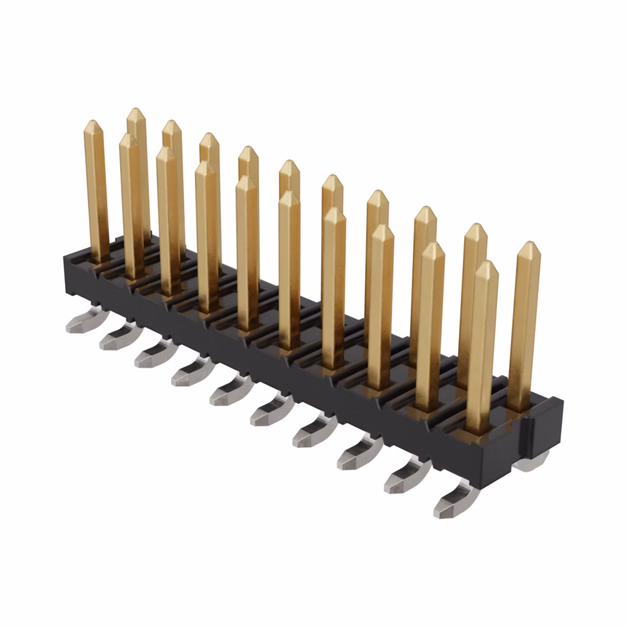 Milli-Grid Header, Vertical, Surface Mount, 20 Circuits, 0.38µm Gold (Au) Plating, Mating Pin Length 3.80mm, Tube, Lead-Free for sale