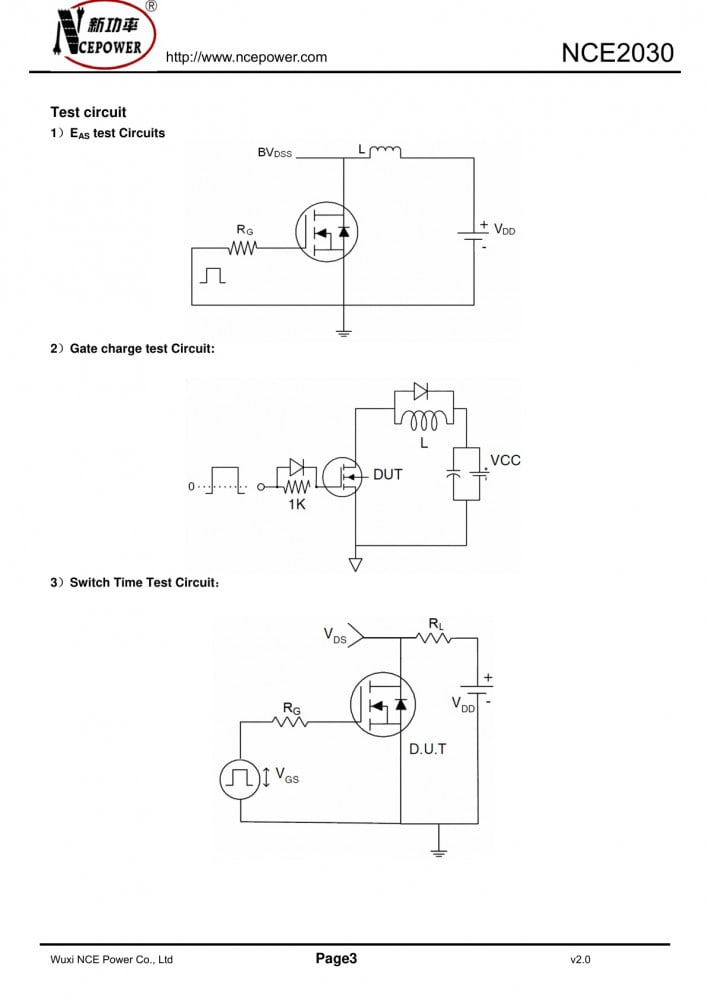 NCE2030 datasheet page 3