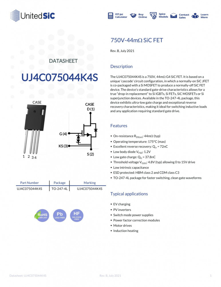 UJ4C075044K4S datasheet page 1