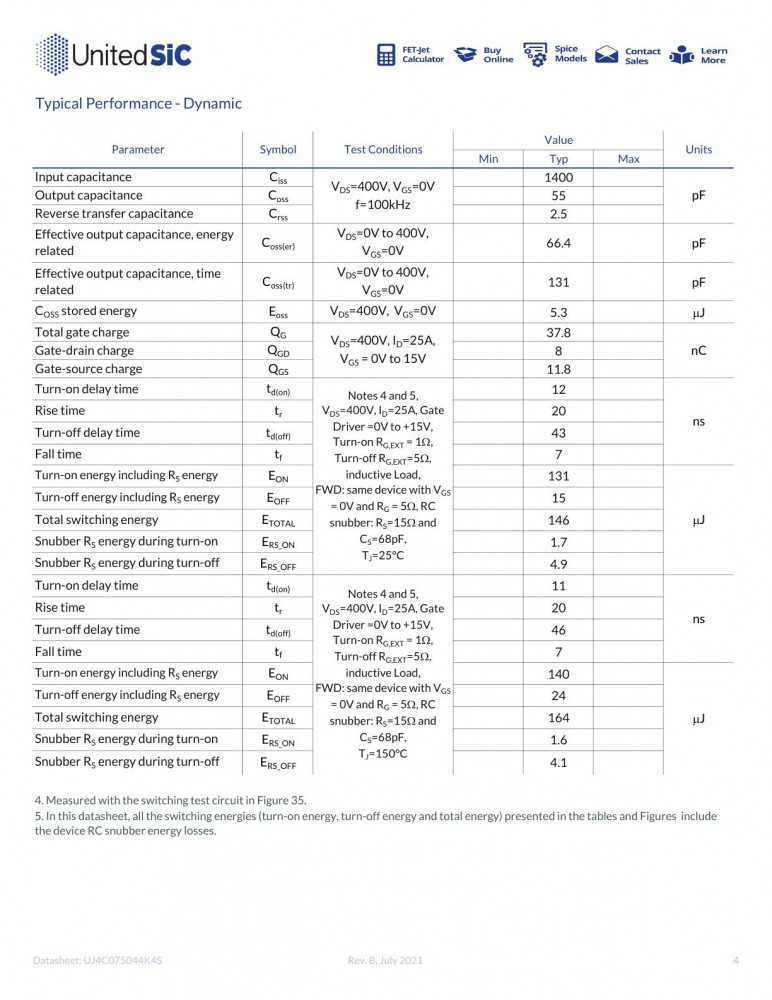 UJ4C075044K4S datasheet page 4