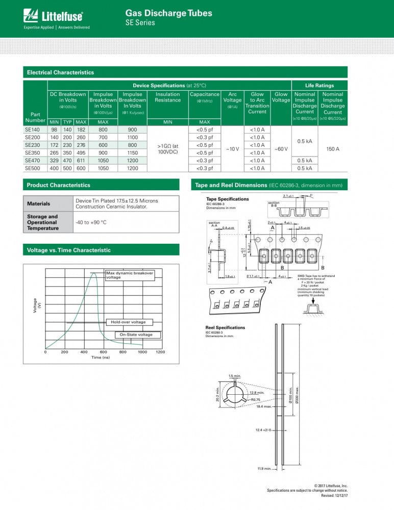 Littelfuse SE140 datasheet page 2