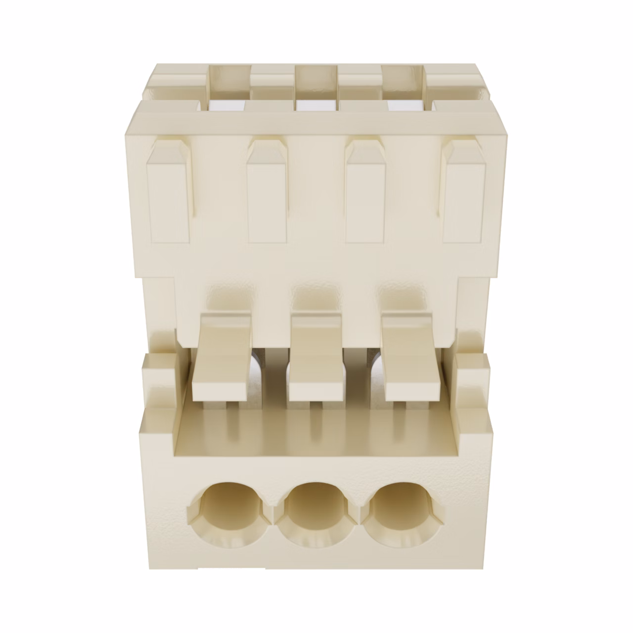 Appli-Mate RAST 2.5 Connector, 2.50mm Pitch, Female, 3 Circuits, No Position Keys Removed, Open Endwalls, Silver Plating for sale
