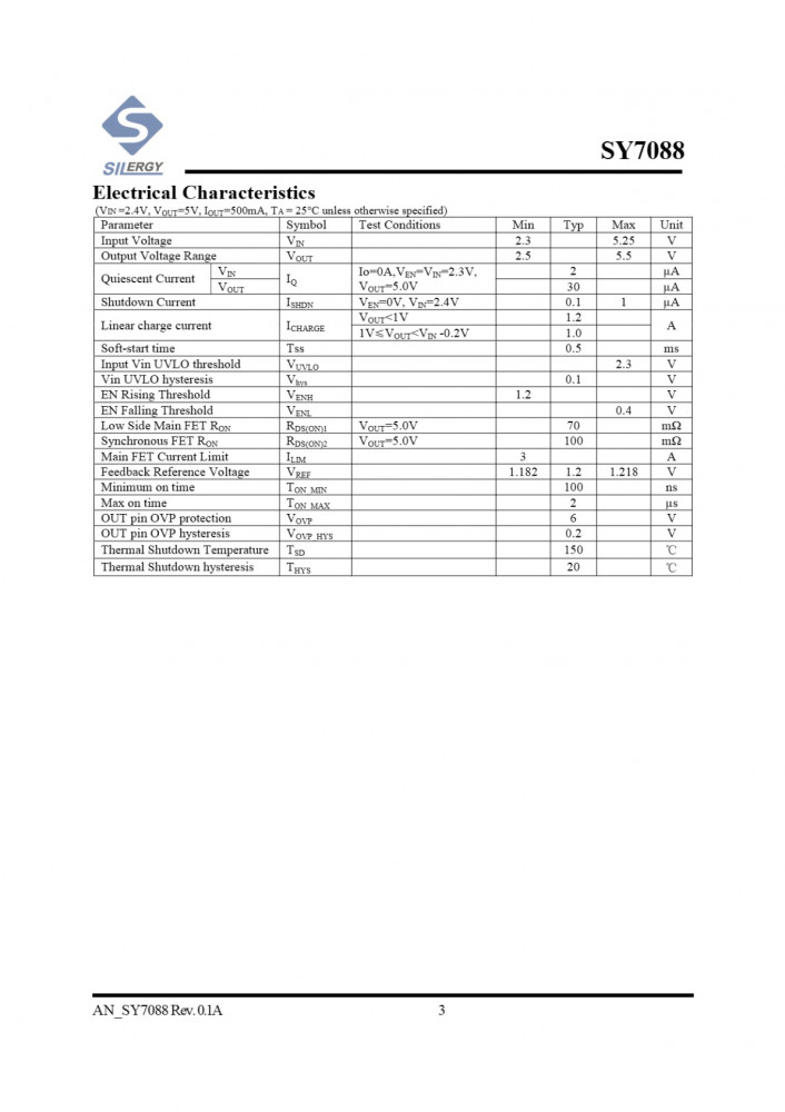 SY7088DGC datasheet page 3
