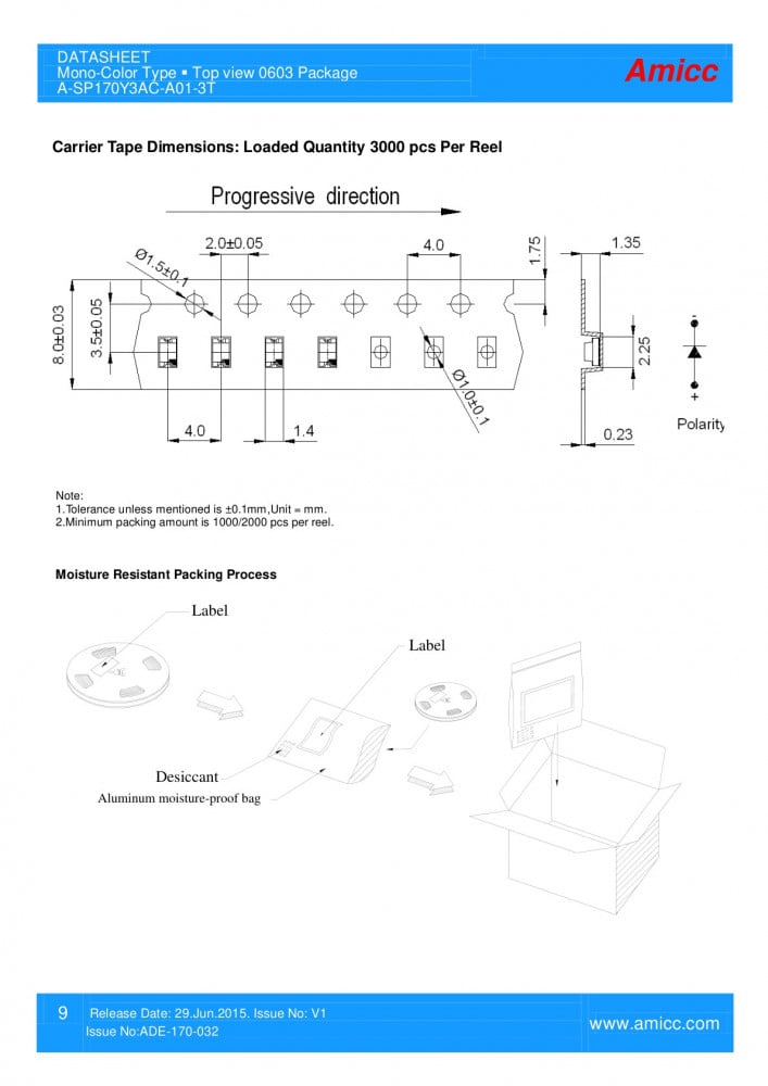 A-SP170Y3AC-A01-3T datasheet page 9