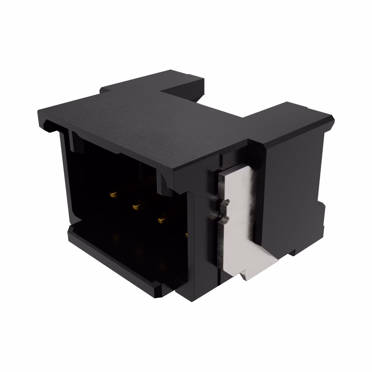 Micro-One Wire-to-Board Header, Right-Angle, 2.00mm Pitch, Single Row, Glow-Wire Capable, Surface Mount, 4 Circuits, Gold Plating, Black for sale