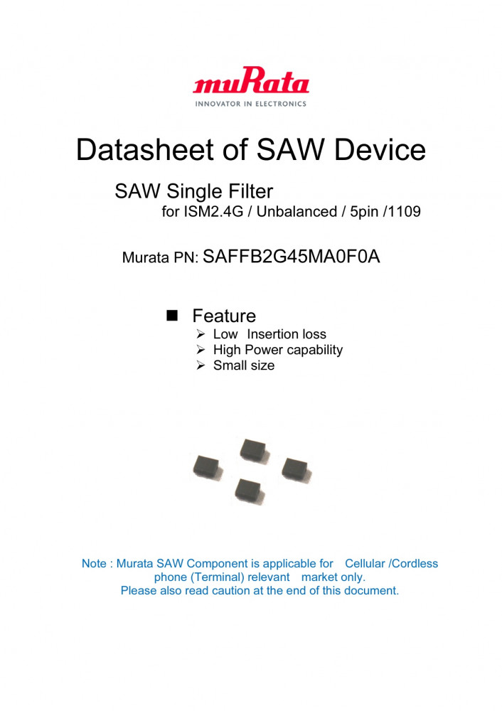 SAFFB2G45MA0F0AR1X datasheet page 1