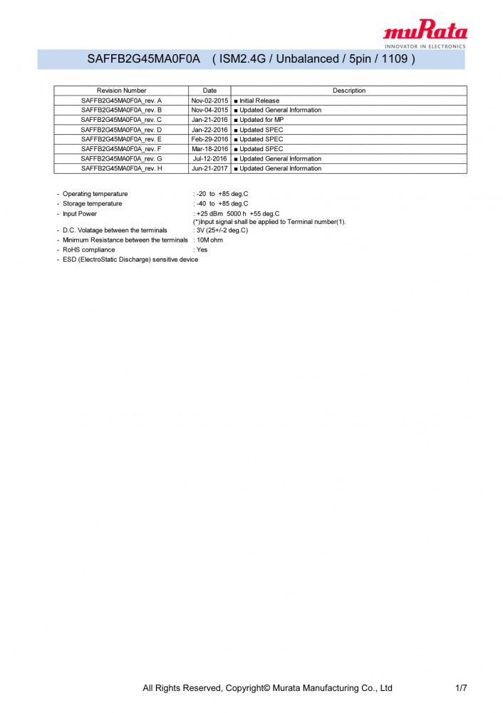 SAFFB2G45MA0F0AR1X datasheet page 2