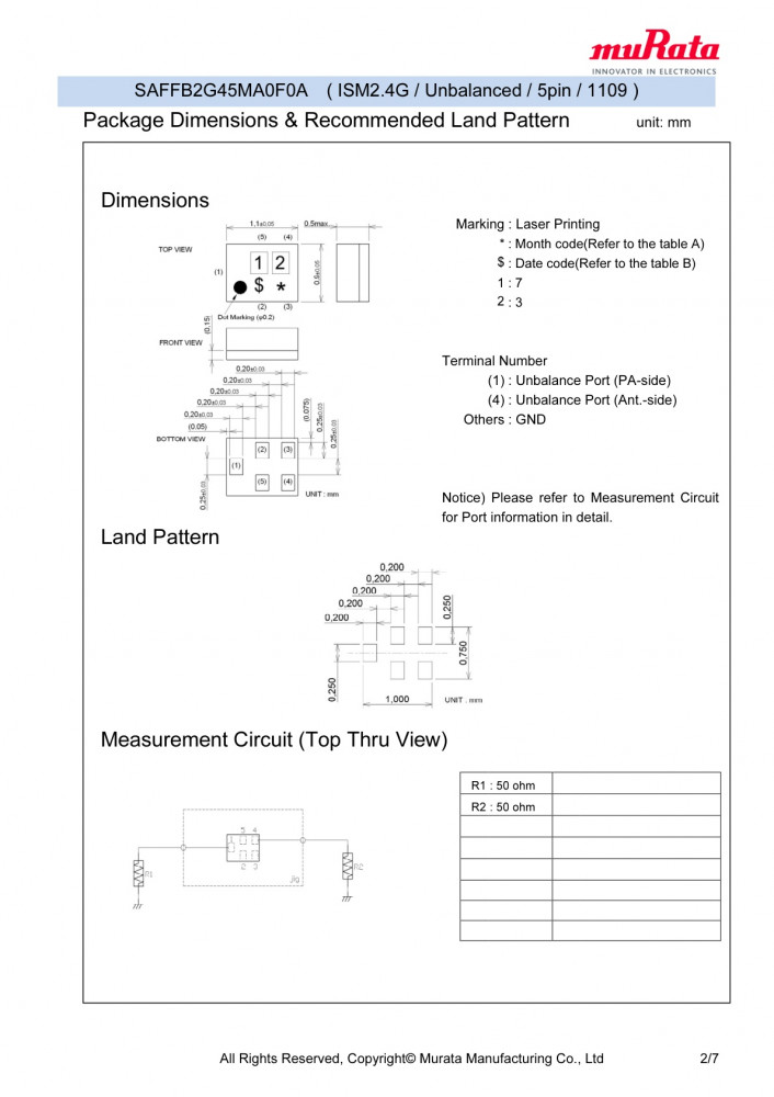 SAFFB2G45MA0F0AR1X datasheet page 3