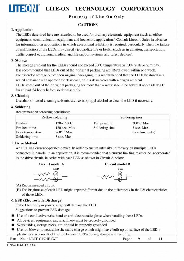 LTST-C19HE1WT datasheet page 10