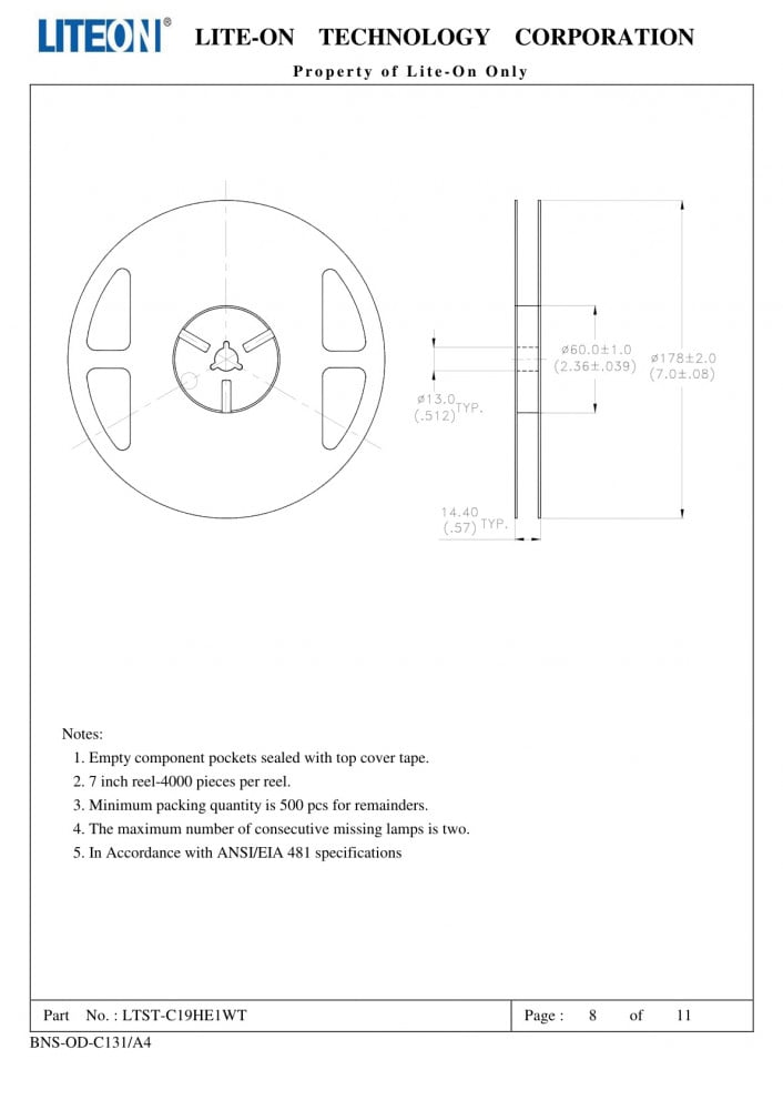 LTST-C19HE1WT datasheet page 9