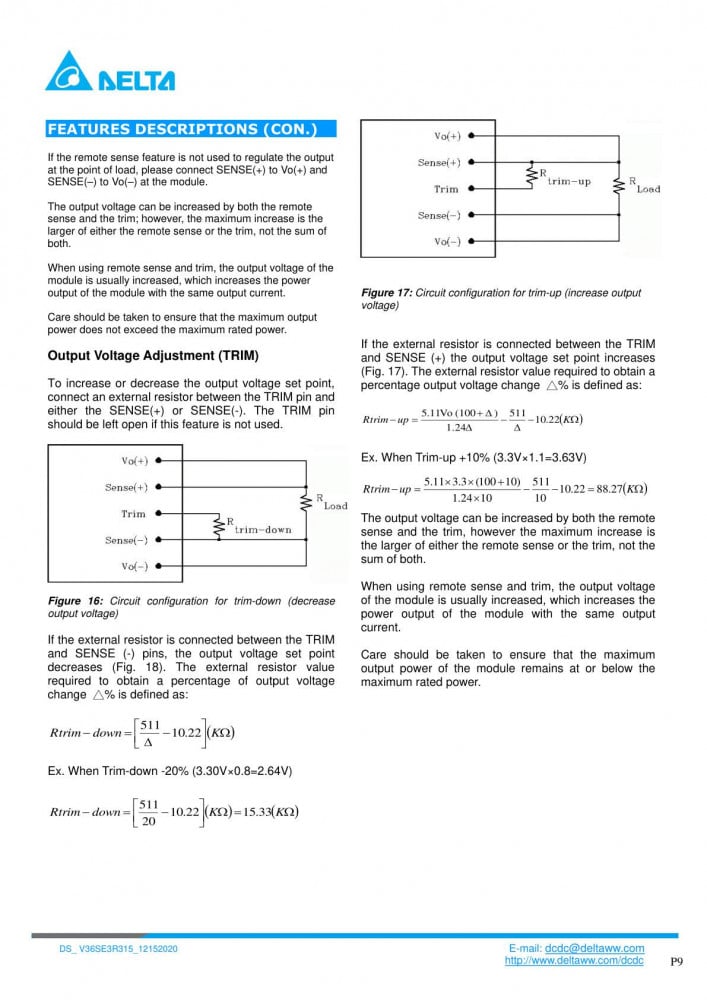 V36SE3R315NRFA datasheet page 9