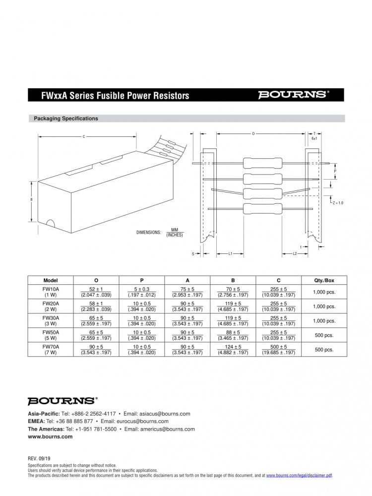 Bourns FWxxA datasheet page 4