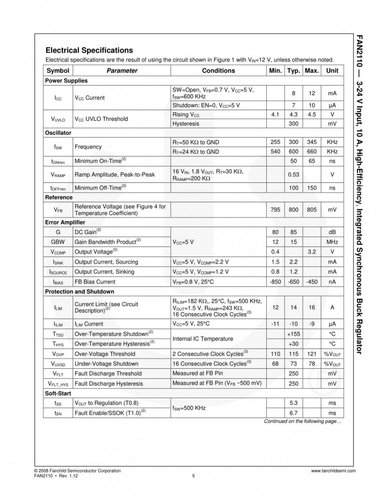 FAN2110 datasheet page 6