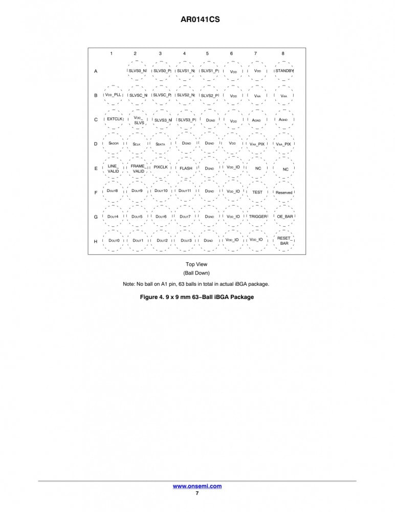 AR0141CS technical document page 7